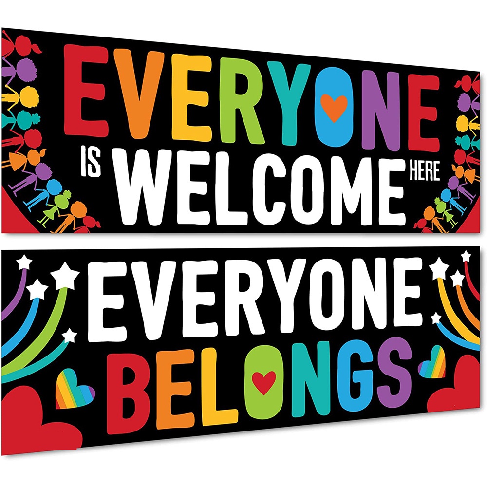 Bright Colorful School Welcome Banner Classroom Wall Decal Stiker ...