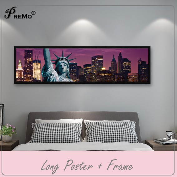 PREMO Modern Long Decor Poster with Frame - Bedroom B Living Room ...