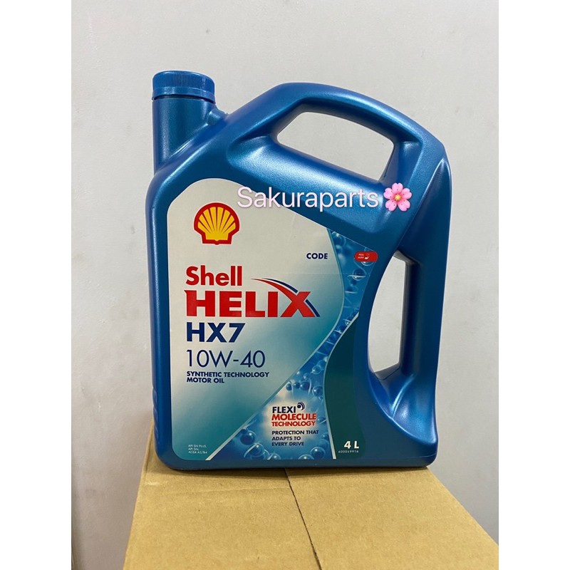 Shell Helix HX7 10w40 Semi Synthetic Engine Oil 4L (Original) | Shopee ...