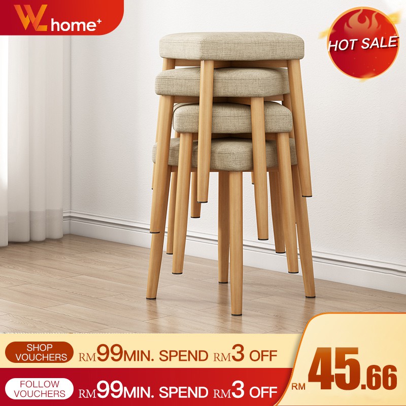 Stable Chair Living Room Wooden chair Stool Dressing Chair Nordic ...