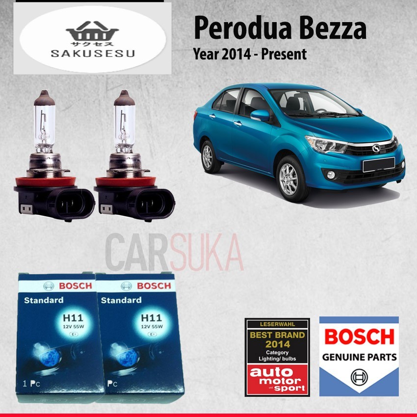 Bosch Headlamp HeadLight H11 Light Bulbs for Perodua Bezza (100% ...