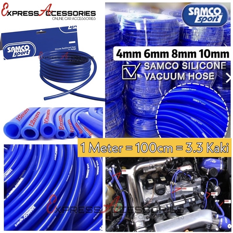 Samco Silicone Vacuum Hose 3mm 4mm 6mm 8mm 10mm (1meter =100cm=3kaki ) | Shopee Malaysia