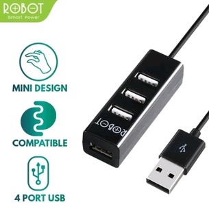 Robot USB HUB 4 PORT 2.0 H140-80 80CM BLACK Official Original Guarantee ...