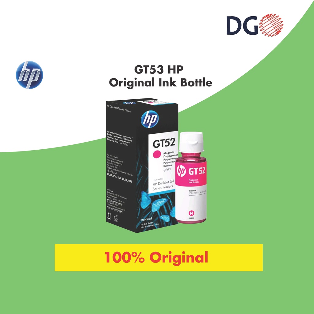HP GT 52 GT52 original bottle ink (magenta) | Shopee Malaysia