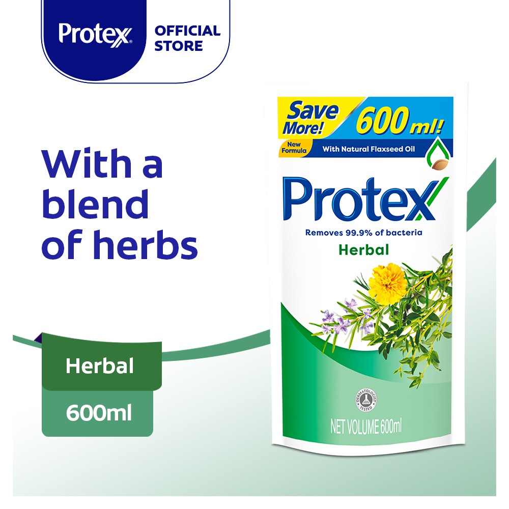 Protex Herbal AntiBacterial Shower Gel Refill Eliminates 99.9% Bacteria ...