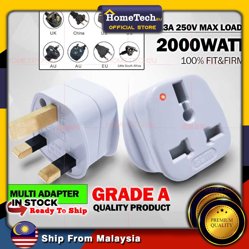 SUM Universal Adapter Adaptor China Plug 2 Pin to 3 Pin Plug converter ...