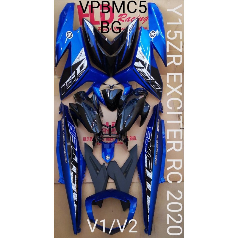Ready Stock HLD Coverset Yamaha Y15ZR V1 V2 Exciter RC 2020 Sticker Tanam Cover Set Y15 Y150 ...