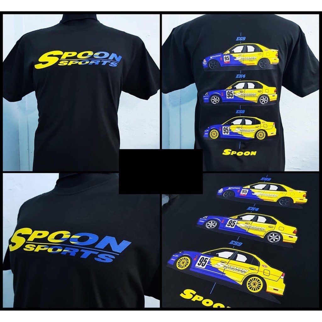 Spoon Sports Honda Civic EG9 EK4 ES9 (Black Tshirt) | Shopee Malaysia
