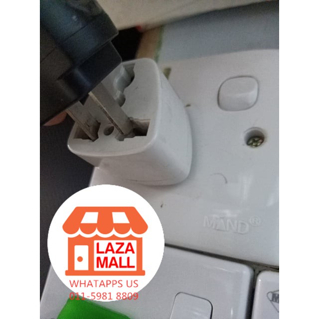 (PURE COPPER )MULTI ADAPTER =MALAYSIA PLUG CONVERTER TO CHINA PLUG 3PIN ...