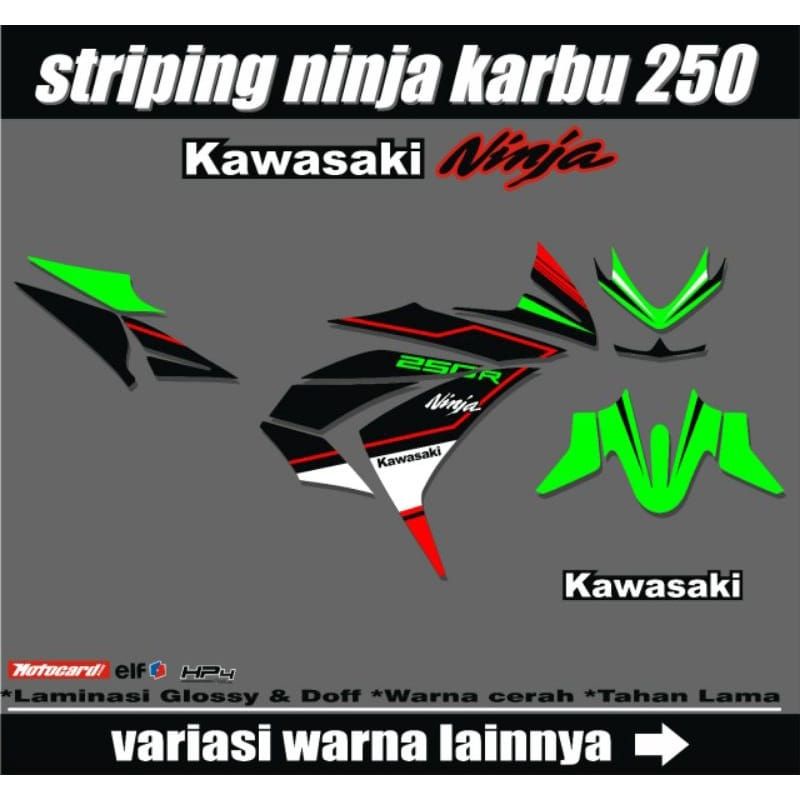 Ninja 250cc Carbu Livery Semifull Motorcycle Striping Sticker ...
