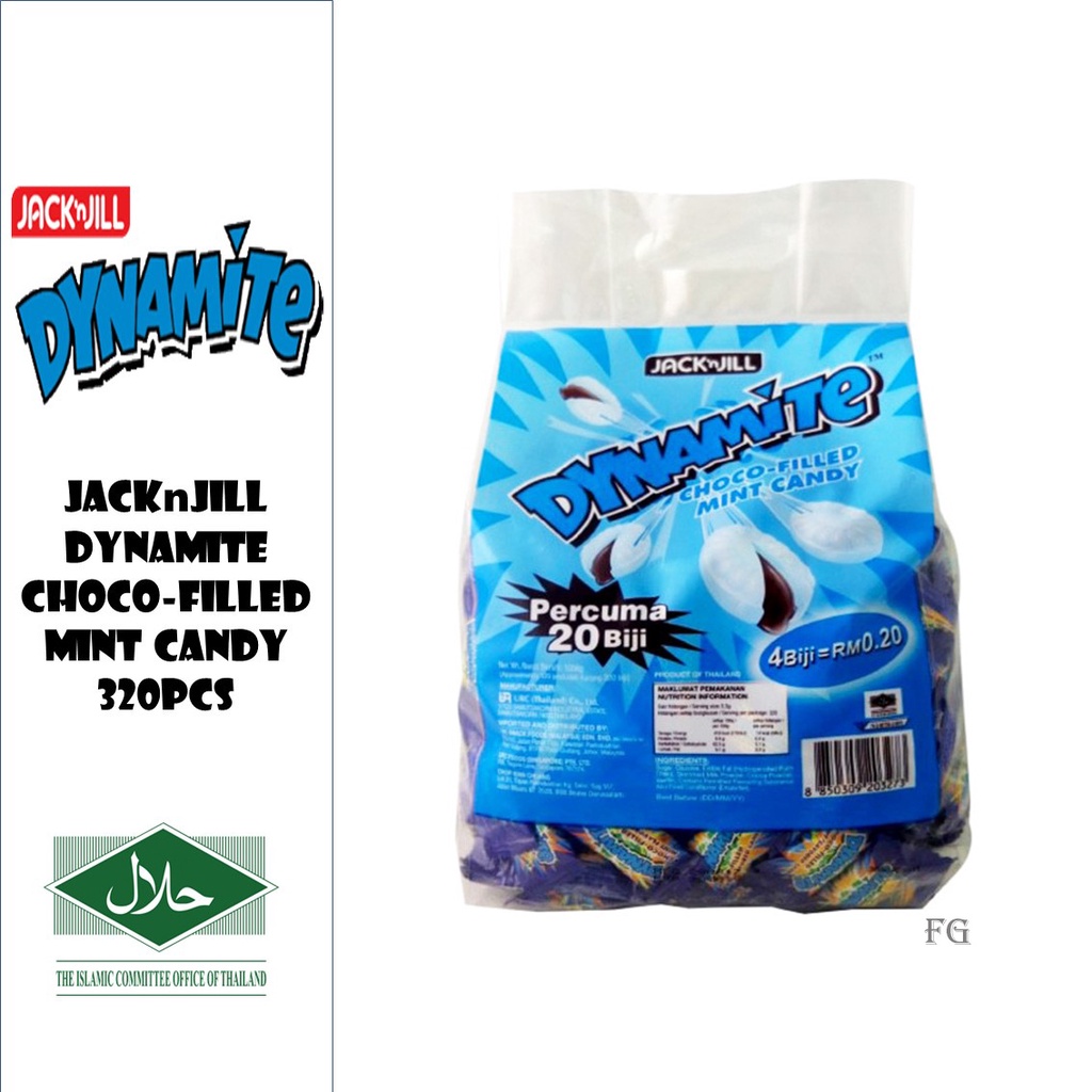 JACKnJILL Dynamite Choco-Filled Mint Candy (320pcs) | Shopee Malaysia