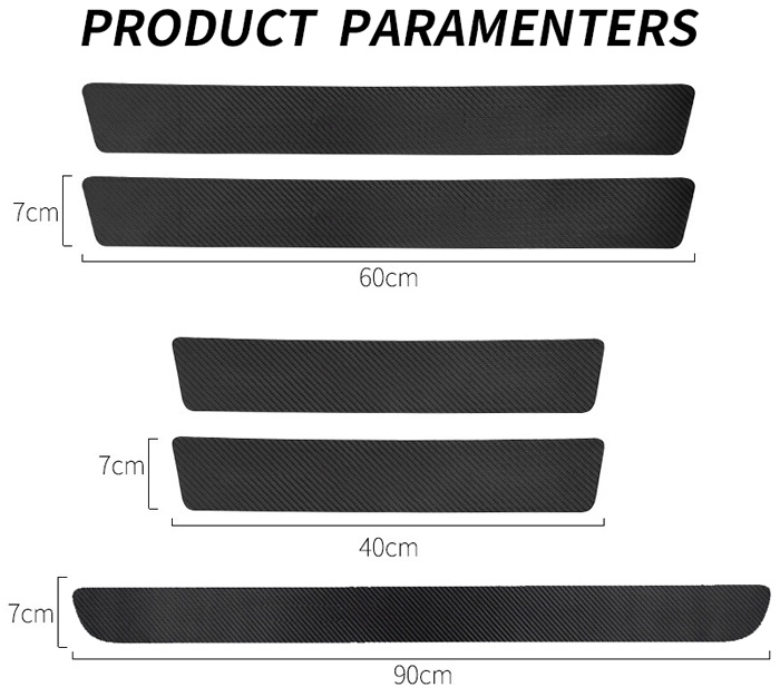 Proton Carbon Fiber Car Door Sticker Protector Auto Threshold Strips ...