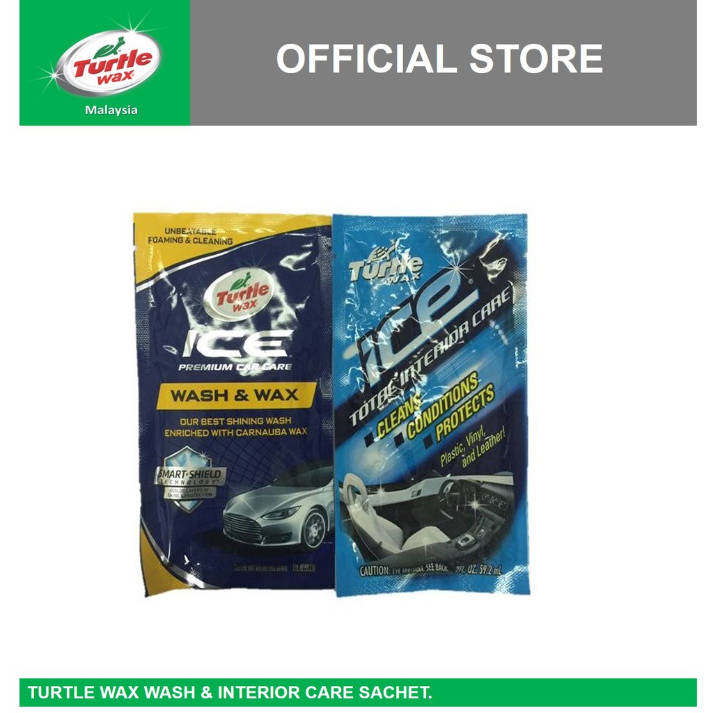 Turtle Wax ICE Interior Care & Turtle Wax ICE Wash n Wax Sachet ...