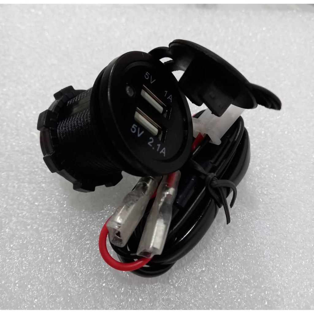 Car USB Charger 1A 2.1A/2.1A LED Volt Meter Panel Phone Tablet Charger ...