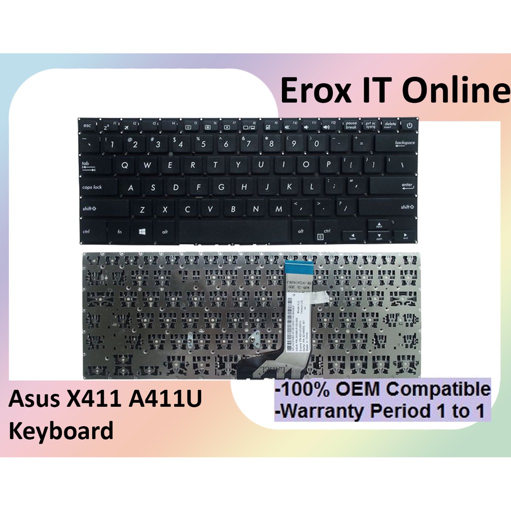 Asus A411 X411 A411U X411U X411UQ X411SC X411UV X411UA X411UN X411UF Series Laptop Keyboard ...