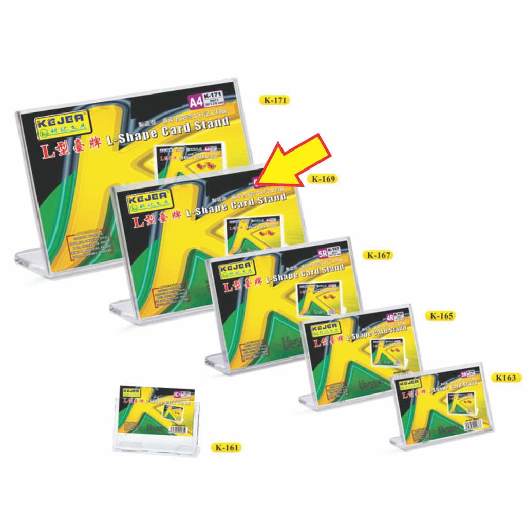Acrylic L-Shaped Display Stand L Shape A4 / 3R / 4R / 5R / 6R / Name ...