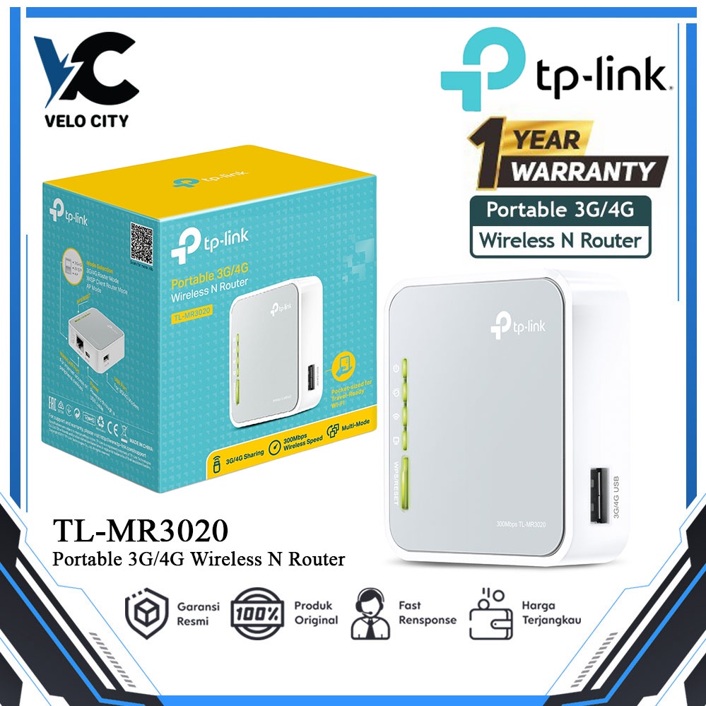 Tp-link TL-MR3020 150Mbps Portable 3G/4G Wireless N Router Original ...