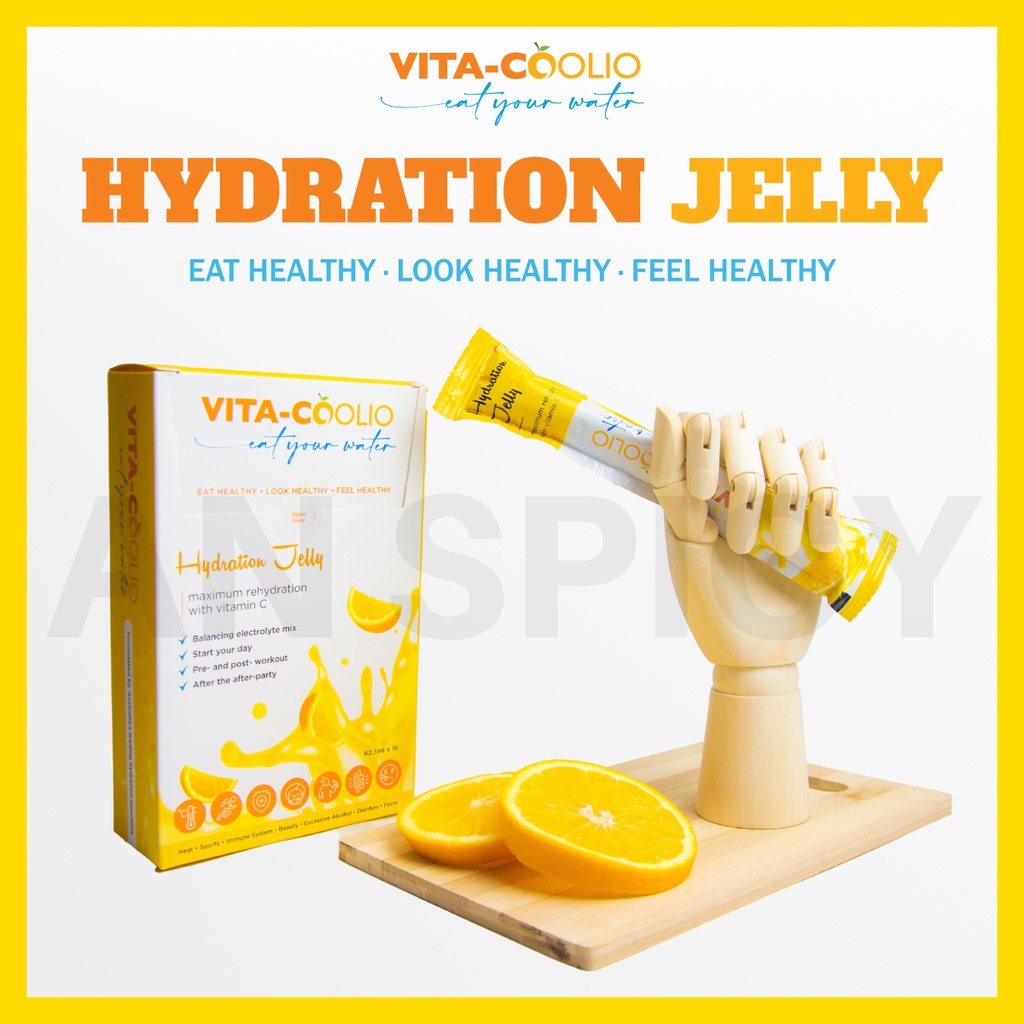 VITA-COOLIO Hydration Jelly / Vitamin C / 62.5ml x 16 tubes (Halal ...