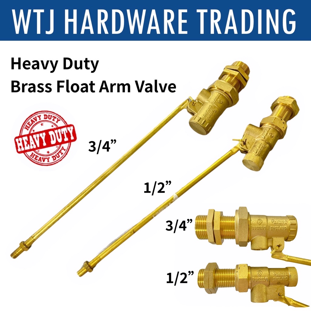 Heavy Duty 1/2” & 3/4" Brass Float Arm Valve/ Pelampung Tembaga/ H/D ...