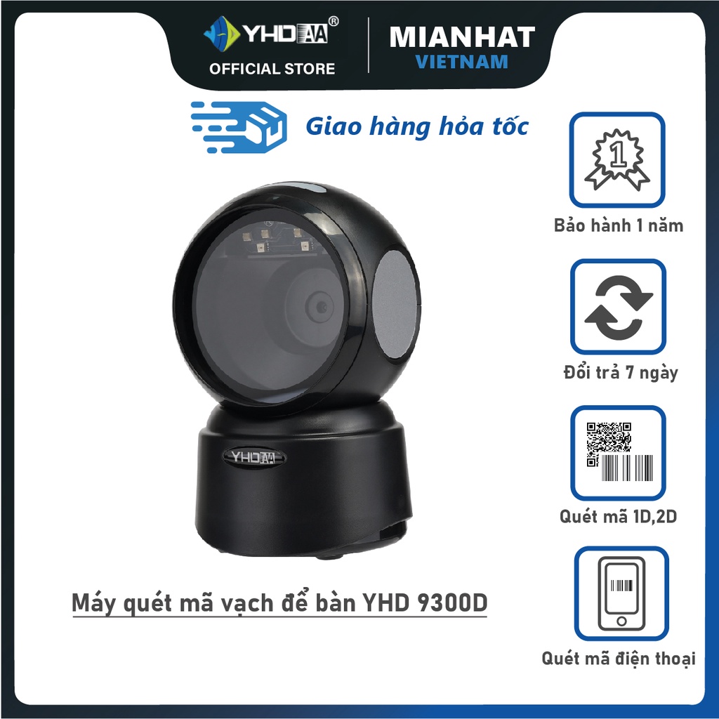 Yhd 9300D desktop Barcode scanner reads Barcode 1D Qrcode 2D barcodes ...