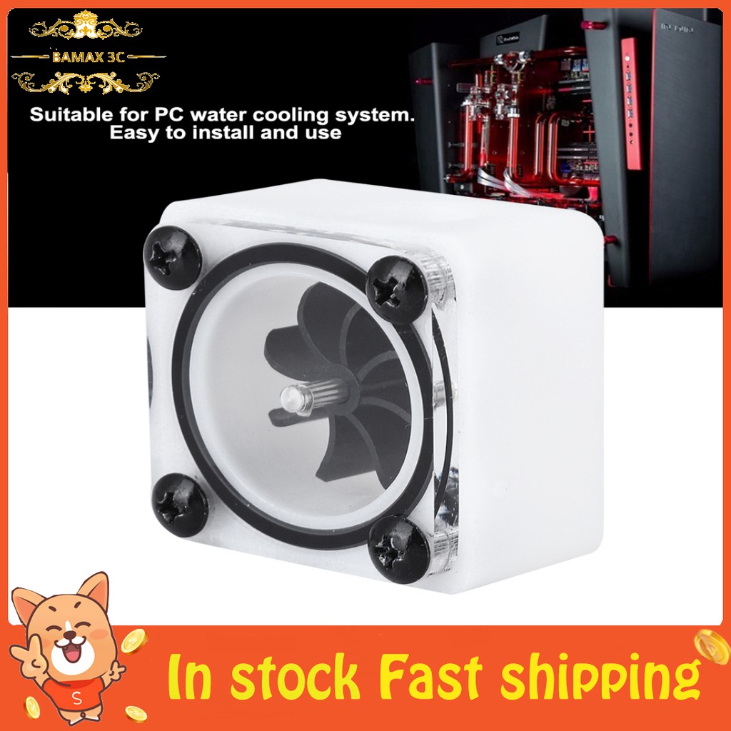 bamaxis G1/4 Thread Revolving Speed Water Cooling Flow Meter Indicator ...