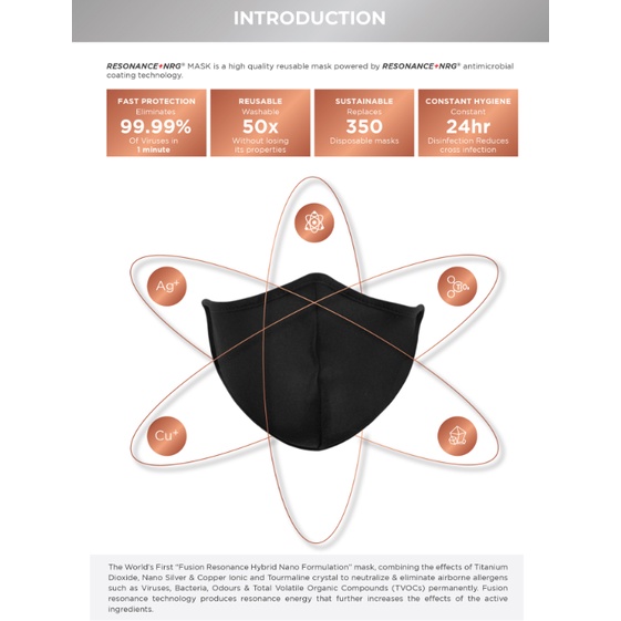[NEW 2021] RESONANCE + NRG MASK - ANTIVIRAL & ANTIBACTERIAL COATING ...