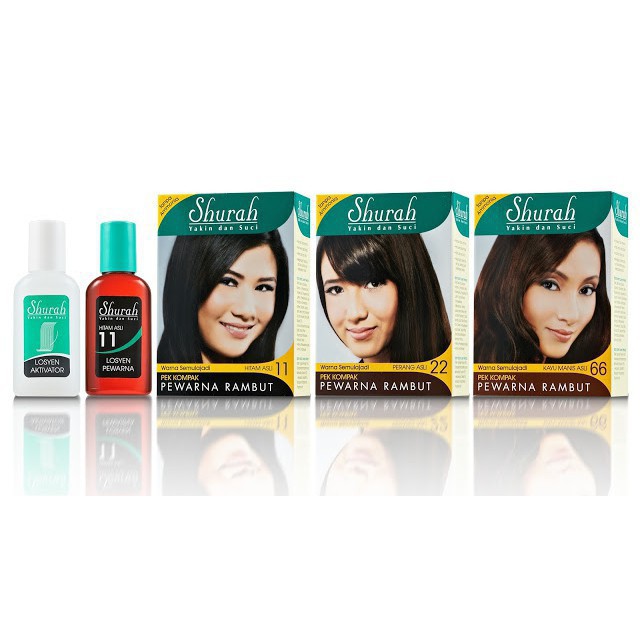 [HALAL] Shurah Pewarna Rambut Ekstrak Inai Dengan Pelindung UV Kompak ...