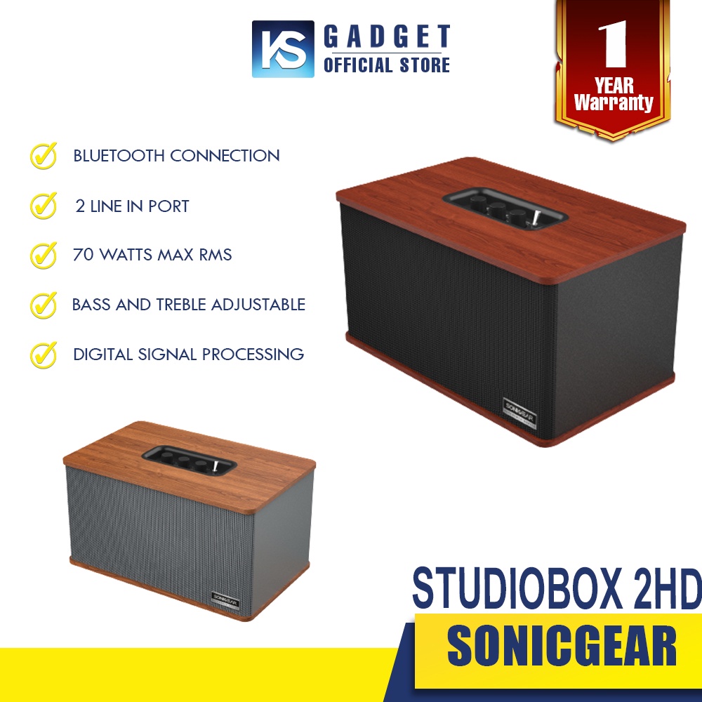 Soicgear STUDIOBOX-2HD True Wireless Bookshelve Home Speakers Speaker Mahogany / Walnut ...