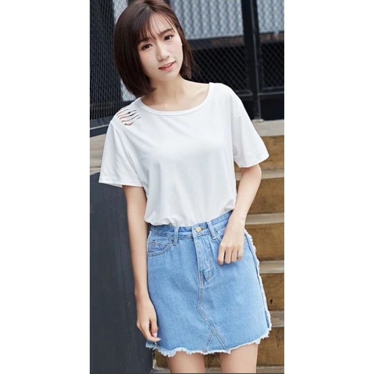 Denim mini Skirt maong palda | Shopee Malaysia