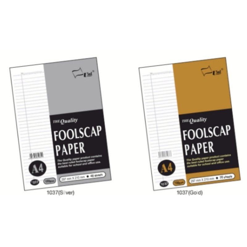 Uni Foolscap Paper / Exam Sheet / Kertas Kajang 1037 (100gsm.70's ...