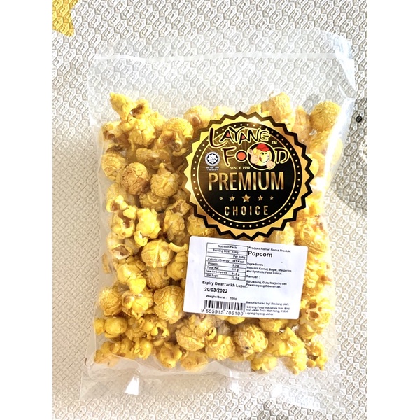 Layang Food Halal Popcorn Manis / Caramel 100g | Shopee Malaysia