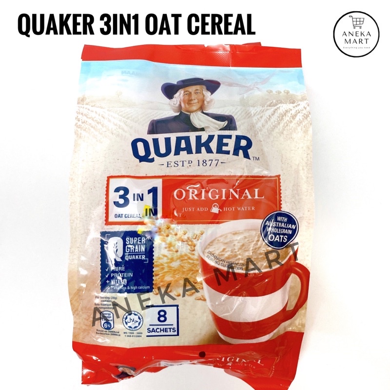 Quaker 3in1 Oat Cereal Drink Original 3in1 Minuman Bijirin Oat 即喝麦片 ...