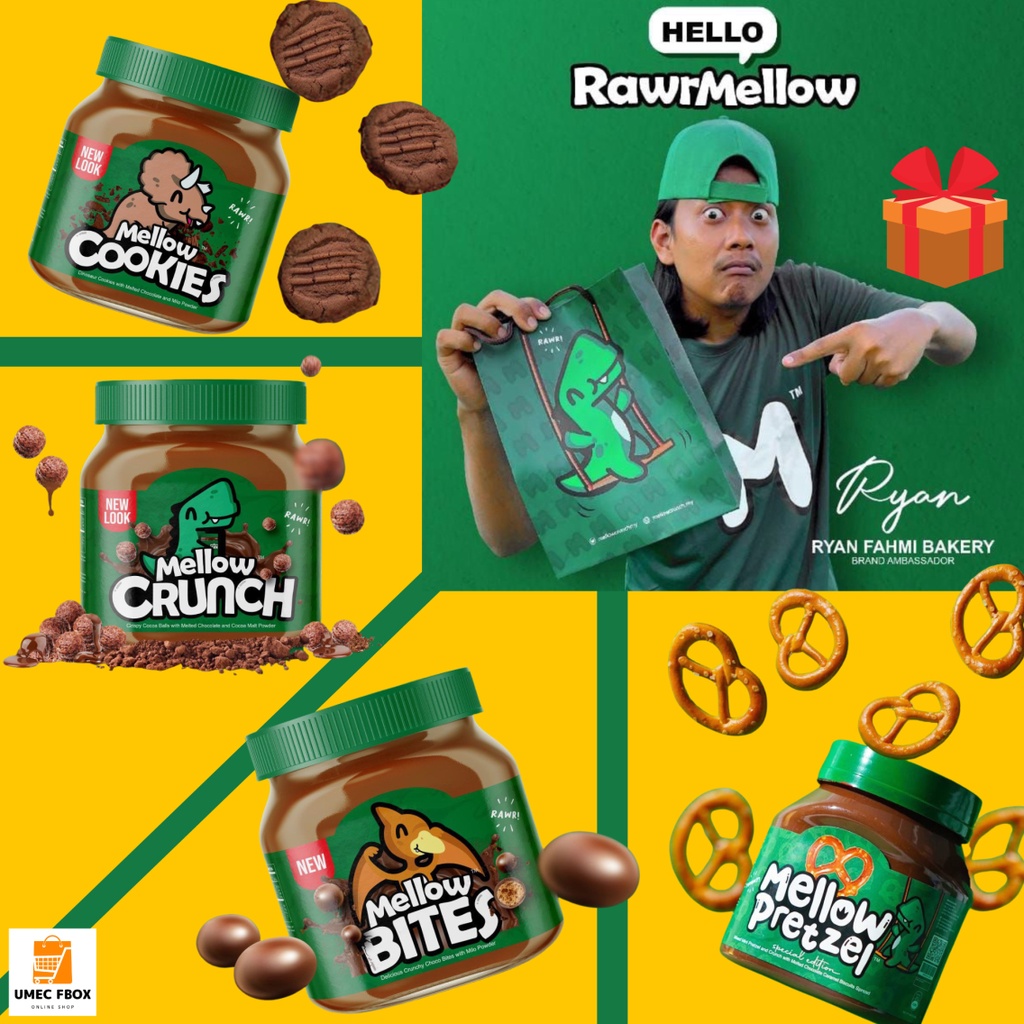 MELLOW RAWR CRUNCH COOKIES BITES PRETZEL FREE PAPERBAG | Shopee Malaysia