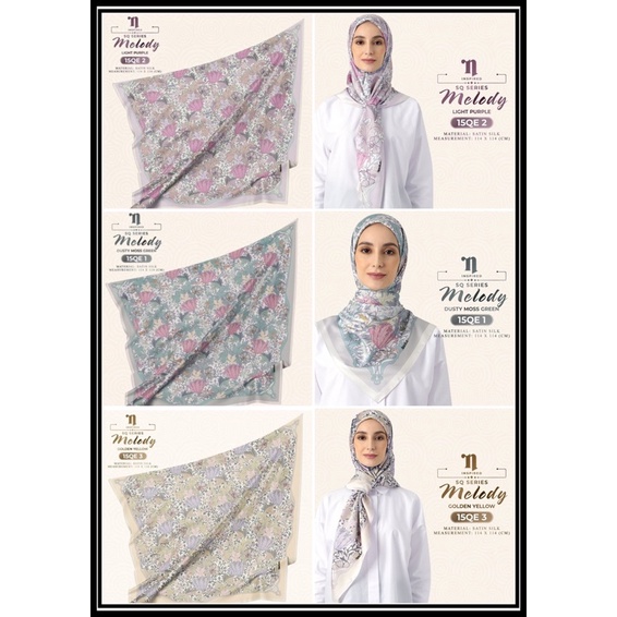 🧕🏻 { 🇲🇾 READY STOCK } Naelofar Square Melody With Diamond Inspired Copy ...