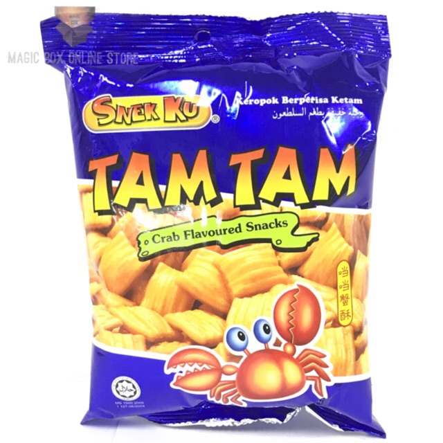 🔥READY STOCK🔥 SNEK KU TAM TAM CRAB FLAVOURED SNACKS 80G KEROPOK ...
