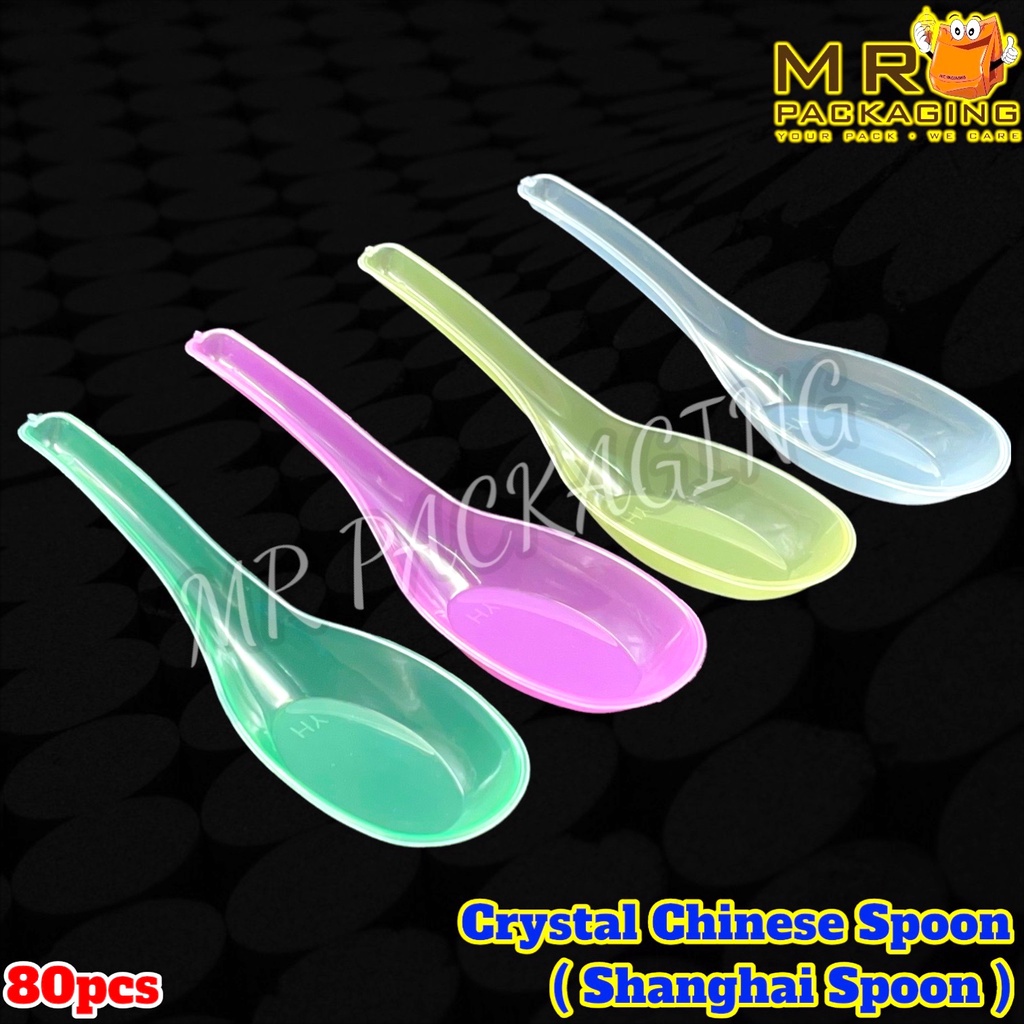 Crystal Chinese Spoon Green Purple Yellow Clear [ 80pcs± ] Shanghai ...