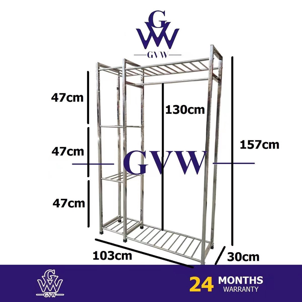 HOMEBY【GVW HAMILTON】Stainless Steel Cloth Hanger/ Cloth Rack/Clothes ...