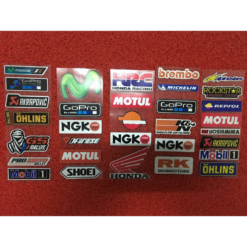 sticker motor Motor Helmet Racing Car Decal Waterproof | Shopee Malaysia