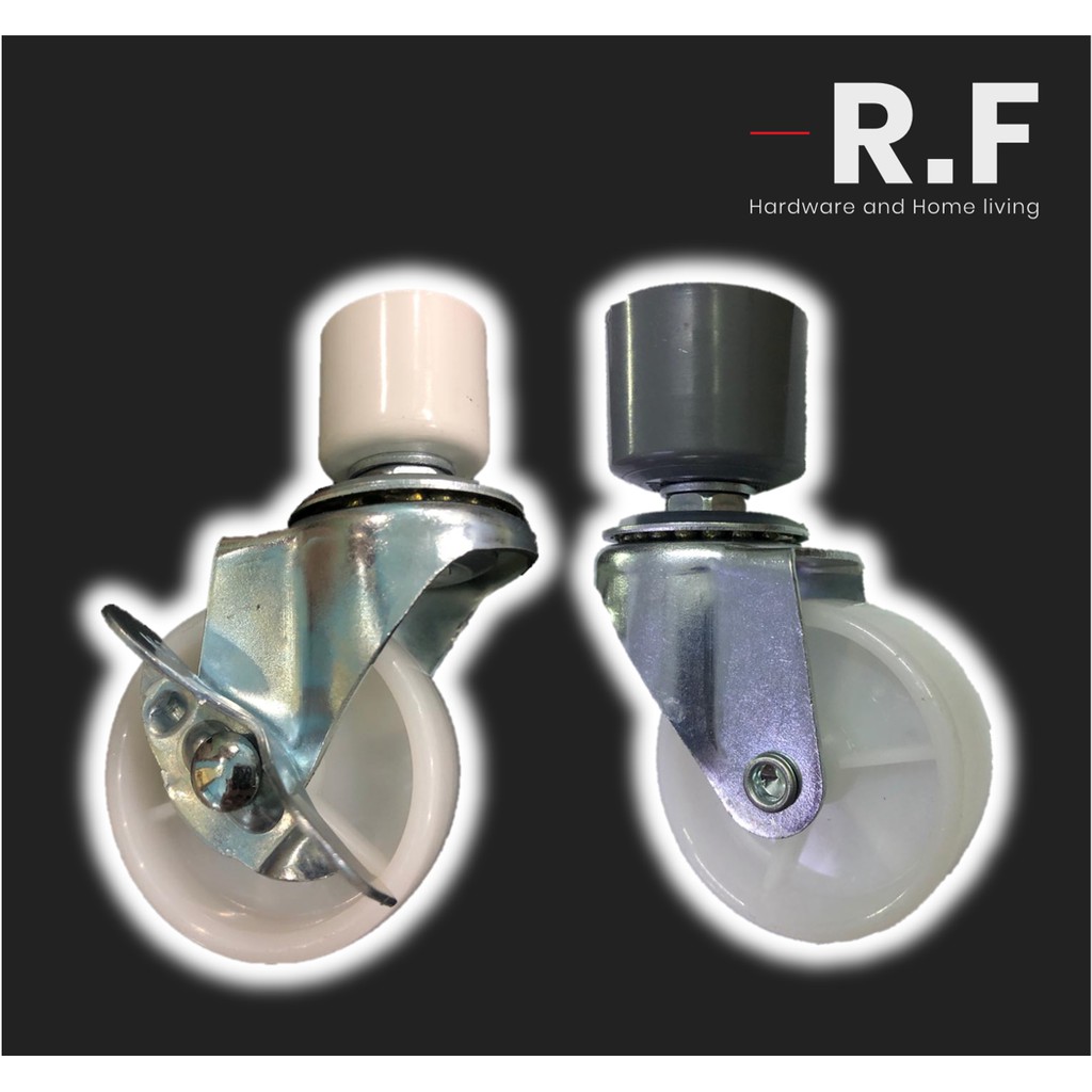 PVC Pipe Wheel Roller Furniture Caster Trolley Swivel Roda Paip PVC ...