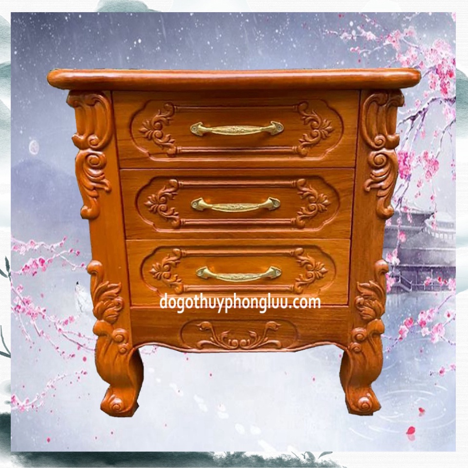 Wooden cabinet with 3 bedside drawers to decorate the utility room ...