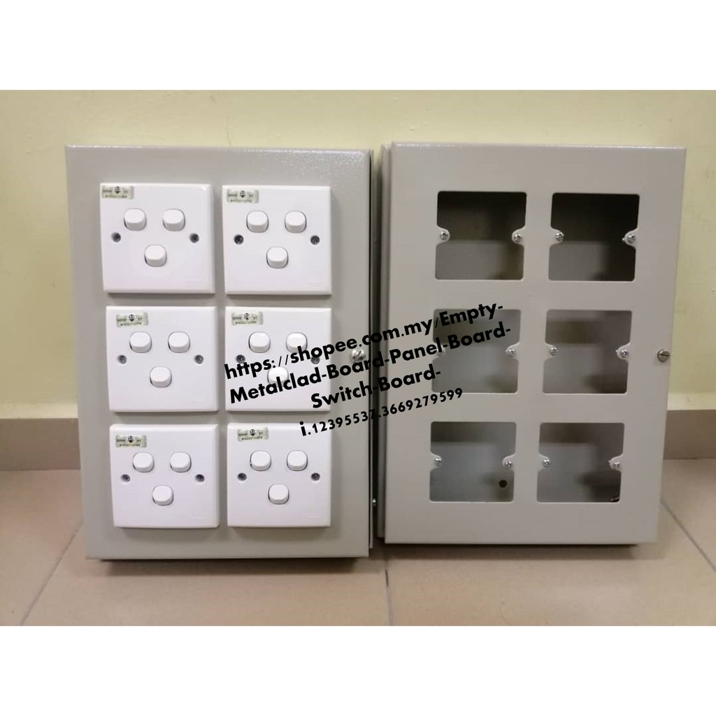 2/4/6 Way Socket Metal Switch Box Electrical /Empty Metalclad Board ...