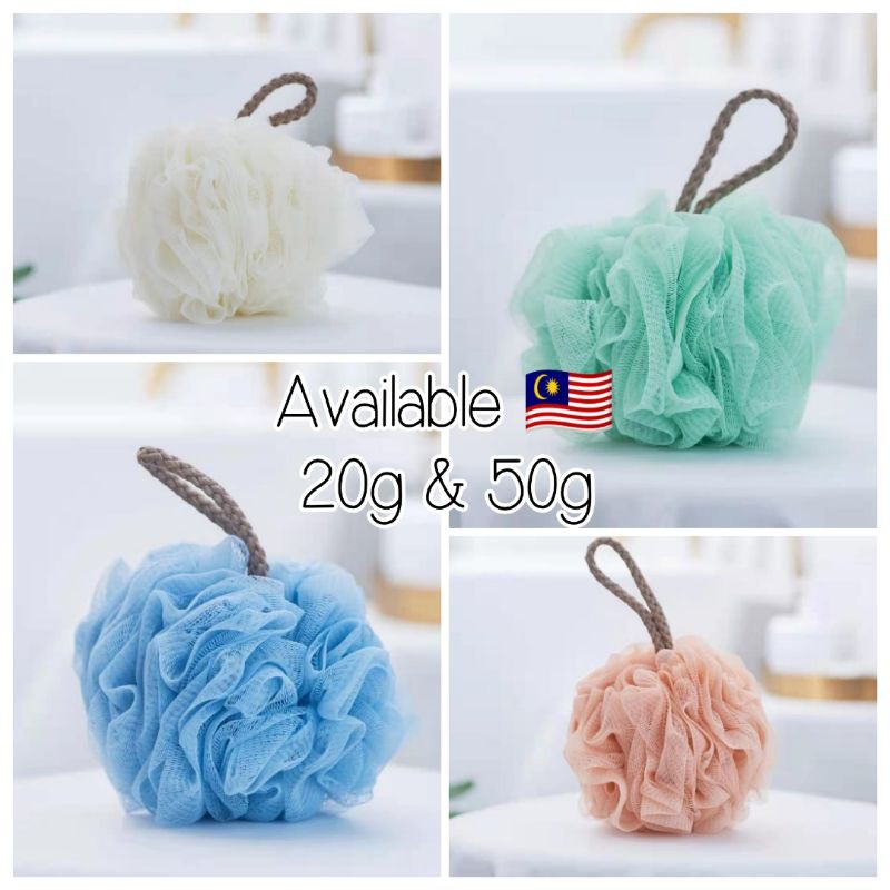 🔥Ready Stock 🔥 Shower Sponge Bath Ball Sponge Shower Ball Scrub Sponge ...