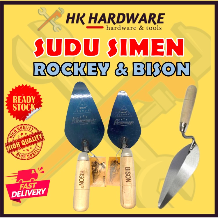 BISON & ROCKEY Bricklaying Trowel Masonry Trowel Sudu Ikat Batu brick ...