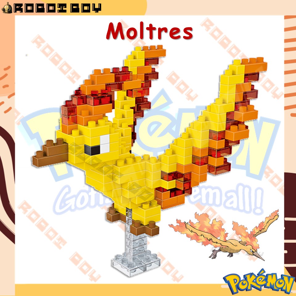 🔥Ready Stock🔥Pokemon Diamond Nano Block Building Block Toy Groudon Lugia Ho-Oh Cyndaquil Moltres ...