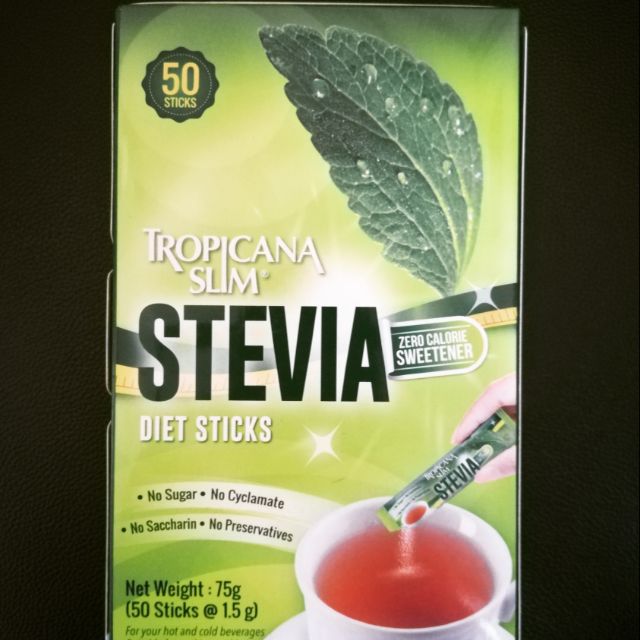 DIET STICKS. Stevia Tropicana Slim 0 Calorie Sweetener. 1.5g x 50 ...