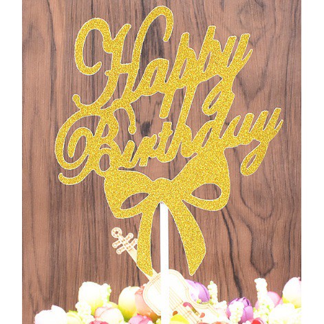 Happy Birthday Ribbon Cake Topper | Shopee Malaysia