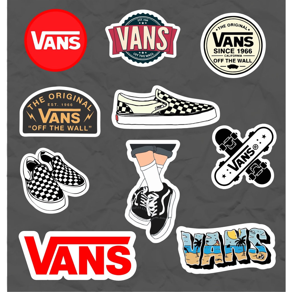 Stickers Package of 10 pcs Vans Brand Distro Graftac Vinyl Waterproof ...
