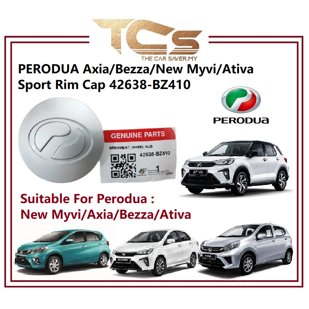 PERODUA Axia/Bezza/New Myvi/Ativa Sport Rim Cap 42638-BZ410 (100% ...