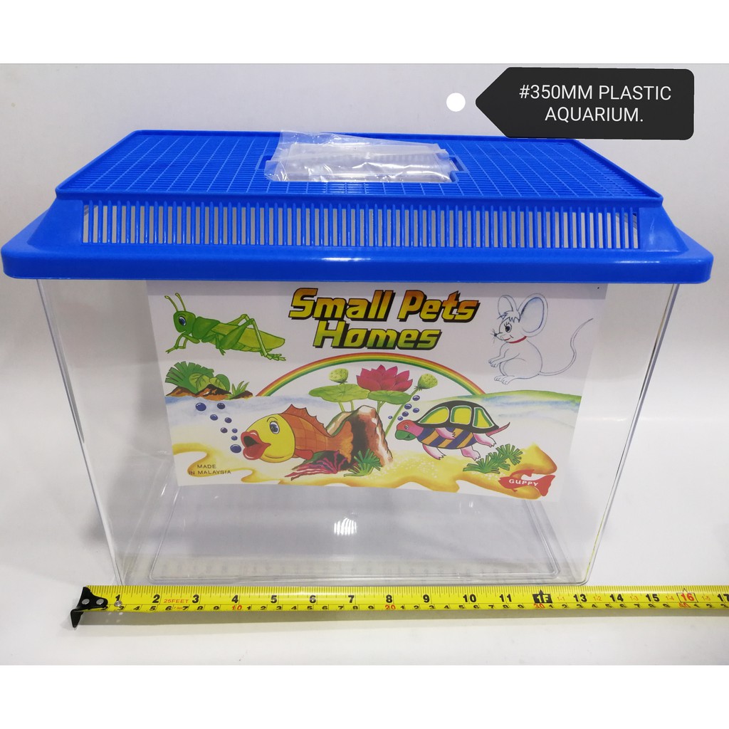 Small Pets Home Plastic Aquarium Fish Tank House 35cm (Random Color ...