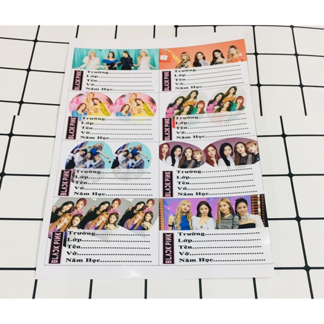 Blackpink notebook labels set of 16 kpop idol notebook labels with many ...